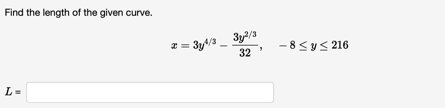 Solved Find the length of the given curve. | Chegg.com