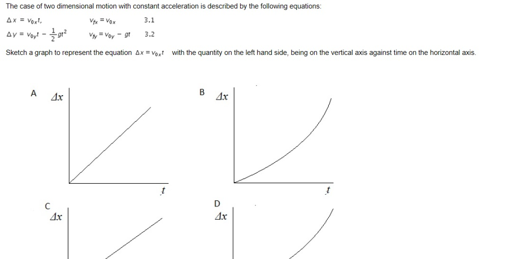 Solved The case of two dimensional motion with constant | Chegg.com