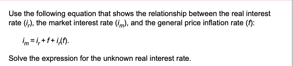 Solved What is the real interest rate if the combined rate | Chegg.com
