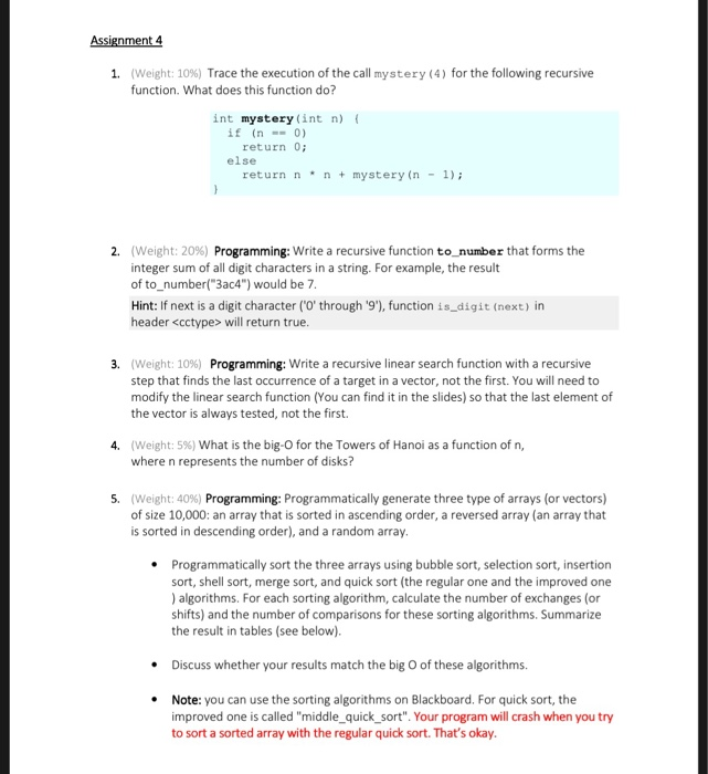 Solved (Weight: 1096) Trace the execution of the call | Chegg.com