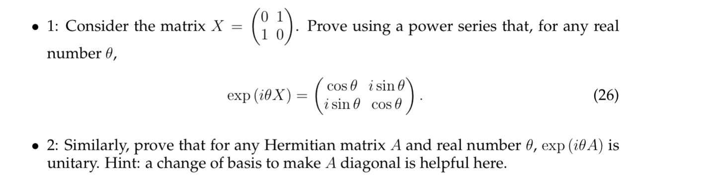 Solved • 1: Consider the matrix X = (1 o) Prove using a | Chegg.com
