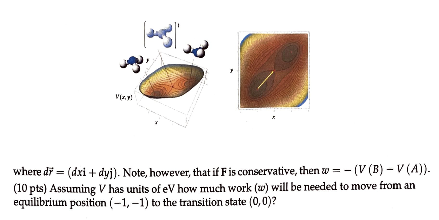Solved By computer simulation, you have a potential surface | Chegg.com