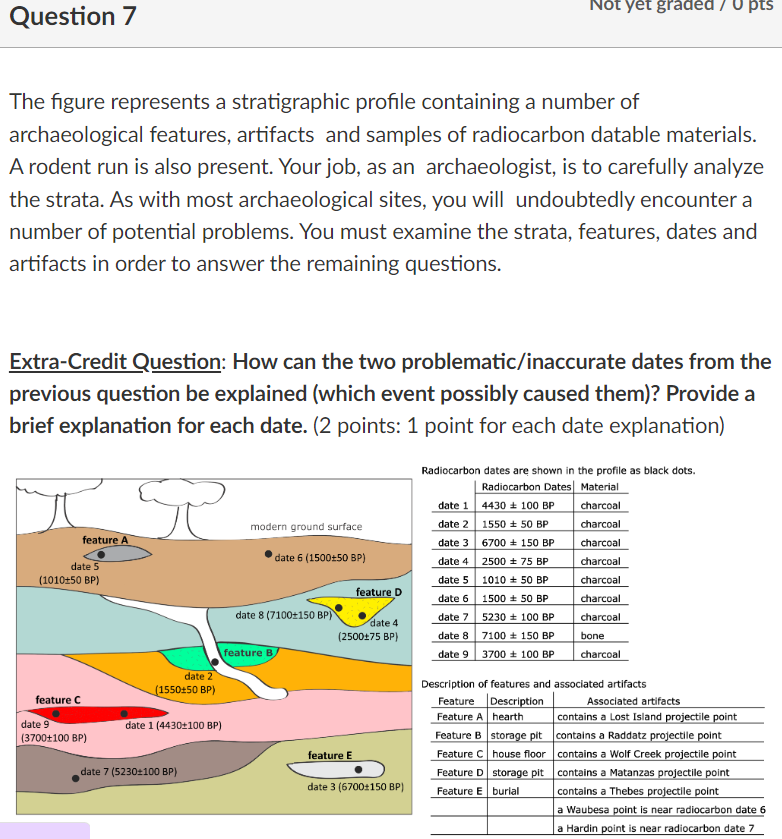 The figure represents a stratigraphic profile | Chegg.com