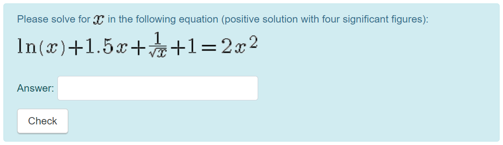 Solved Please solve for in the following equation (positive | Chegg.com