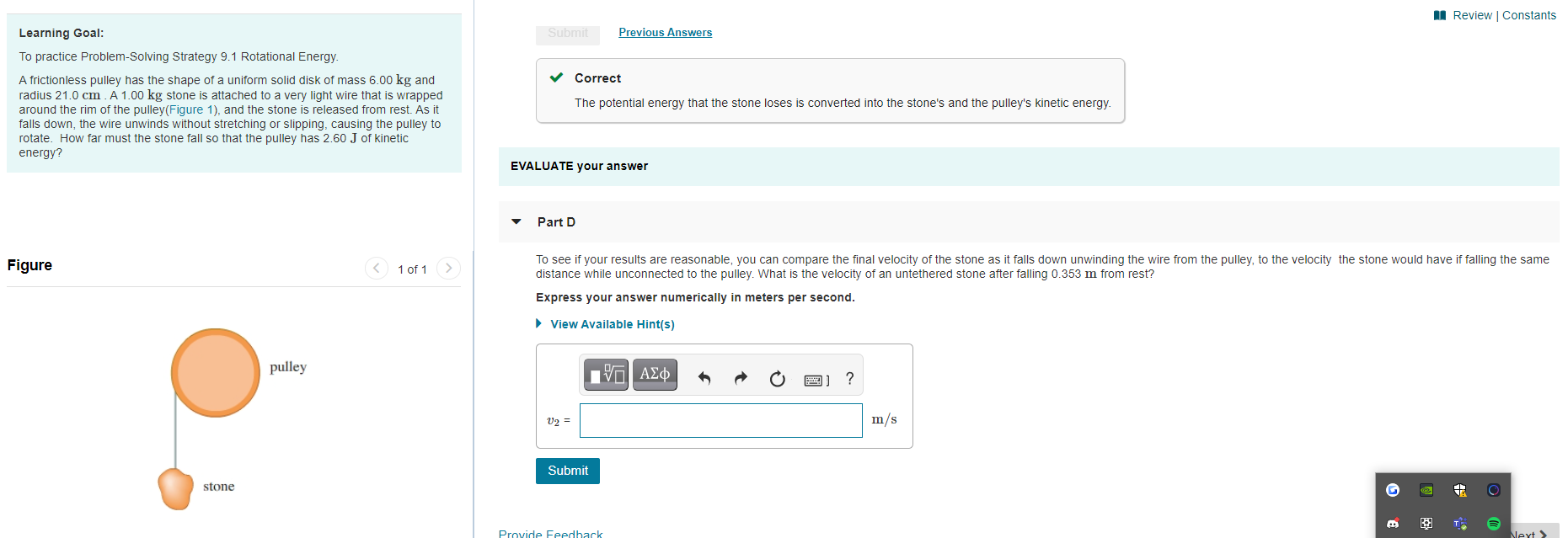 Solved A Review Constants Submit Previous Answers Correct | Chegg.com