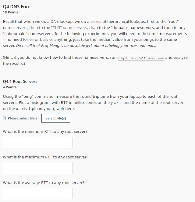 Q4 DNS Fun 18 Points Recall that when we do a DNS | Chegg.com