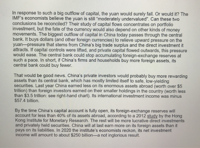 Solved Is China's great wall of capital controls keeping | Chegg.com