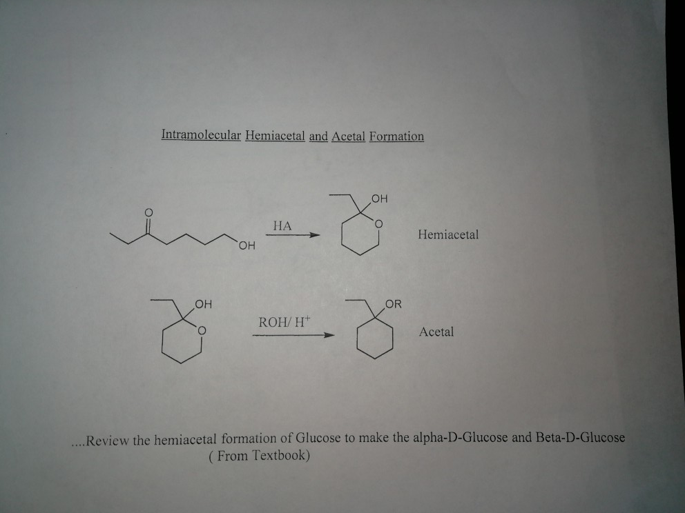 Solved Intramolecular Hemiacetal and Acetal Formation OH HA | Chegg.com