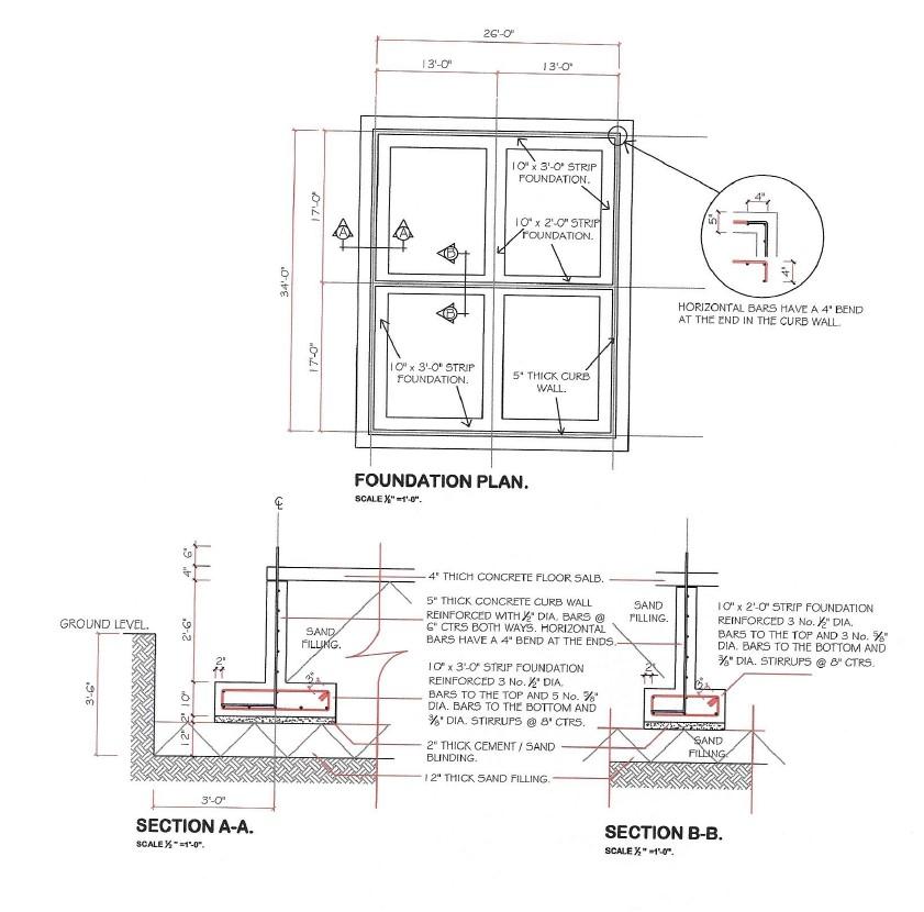 Solved 2. From the drawing provided on page 2 (foundation) | Chegg.com