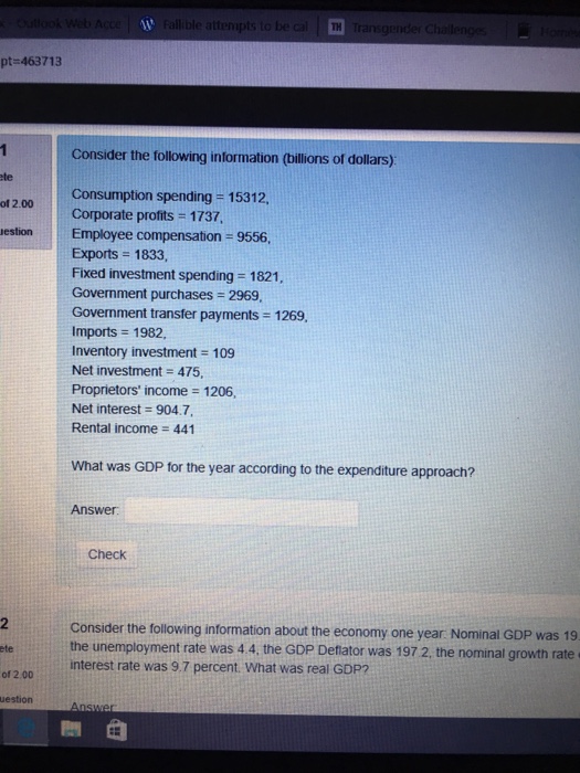 Solved Consider the following information (billions of | Chegg.com