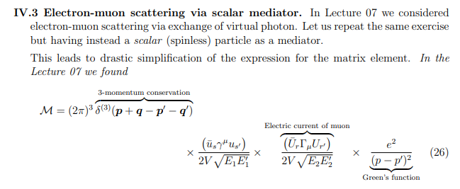 IV.3 Electron-muon scattering via scalar mediator. In | Chegg.com