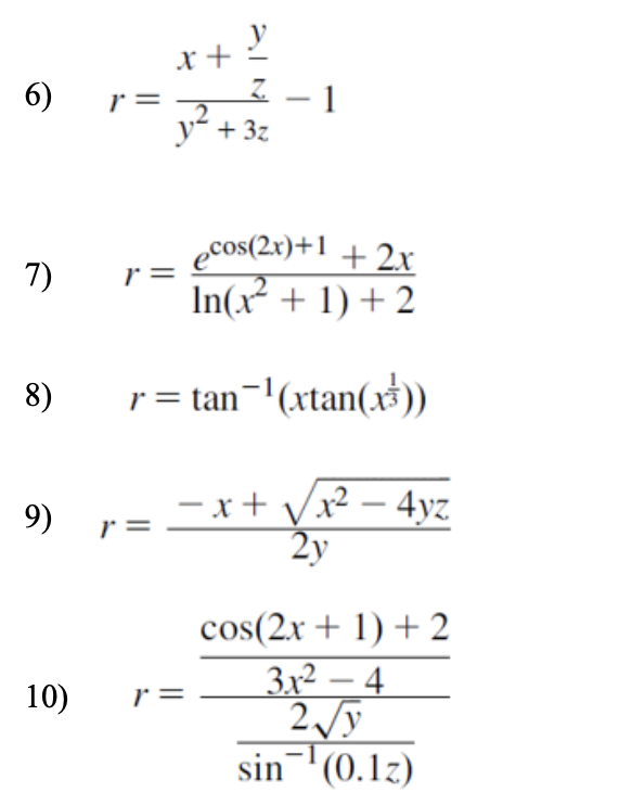 Solved For the next problems, write a MATLAB script evaluate | Chegg.com