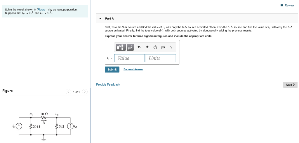 Solved MI Review Solve the circuit shown in (Figure 1) by | Chegg.com