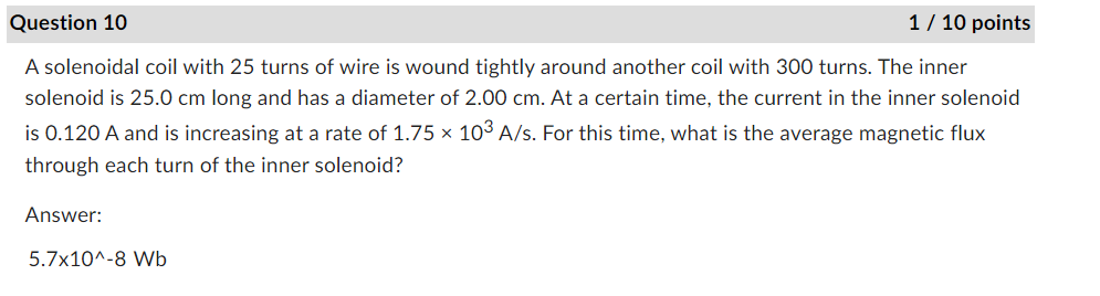 Solved A solenoidal coil with 25 turns of wire is wound | Chegg.com