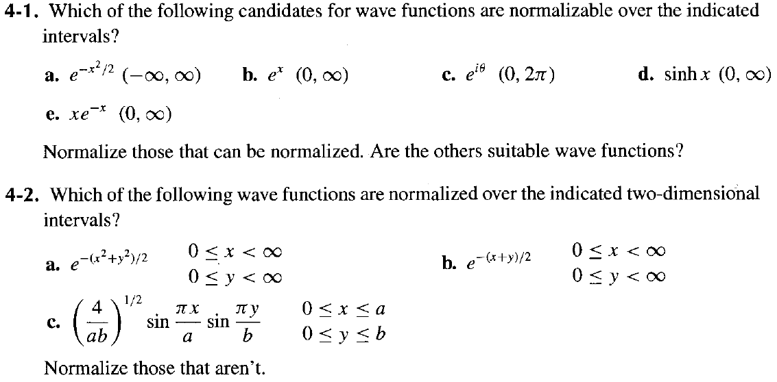 Solved 4-1. Which of the following candidates for wave | Chegg.com