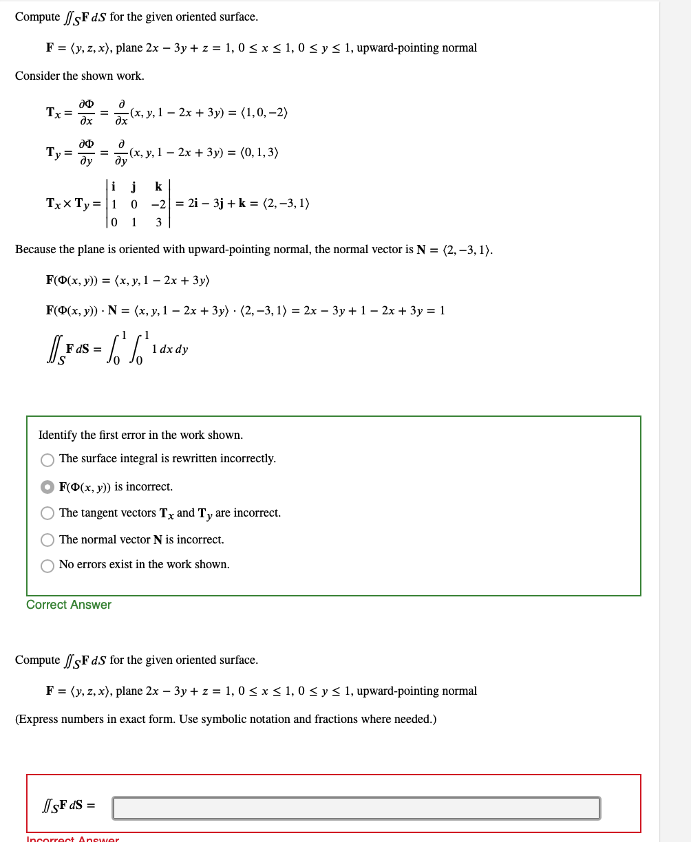 Solved Compute ∭_(S)FdS for the given oriented | Chegg.com