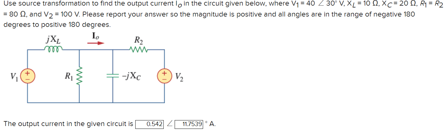 Solved Use source transformation to find the output current | Chegg.com