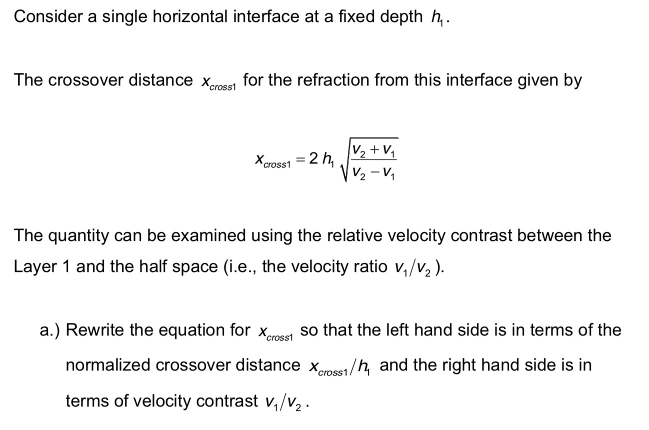 Solved Consider a single horizontal interface at a fixed | Chegg.com