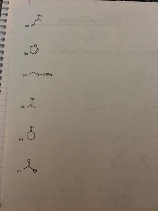Solved Draw all significant resonance structures for each of | Chegg.com