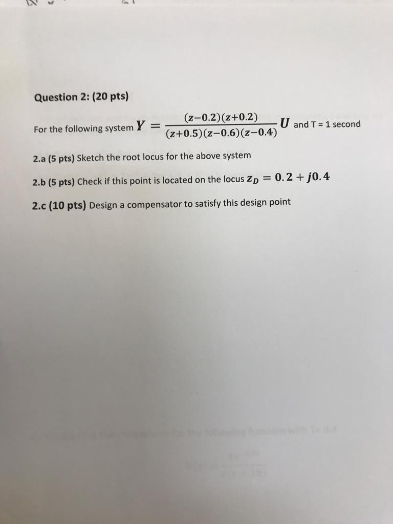 Solved For the following system | Chegg.com