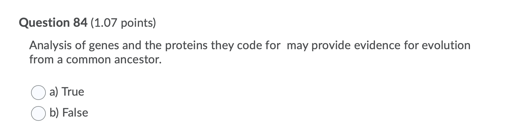 Solved Question 81 (1.07 points) Analogous structures | Chegg.com