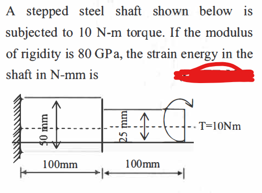 Solved A stepped steel shaft shown below is subjected to 10 | Chegg.com