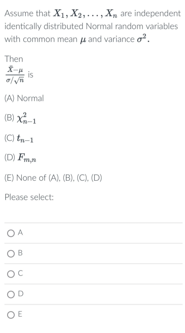 Solved Assume that X1,X2,…,Xn are independent identically | Chegg.com