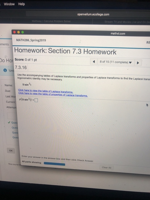 Solved Window Help openvellum.ecollege.com mathxl.com RE | Chegg.com