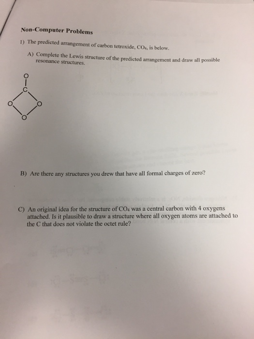 Solved Non-Computer Problems 1) The predicted arrangement of | Chegg.com