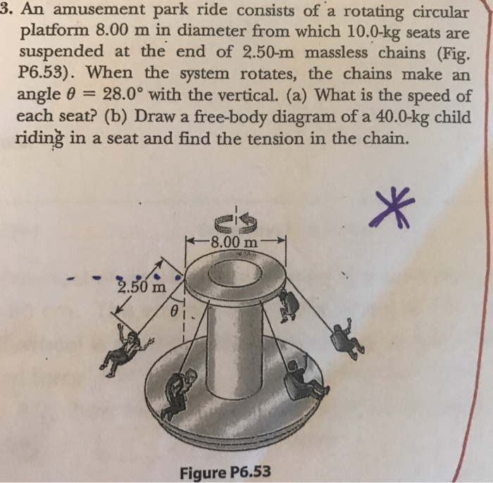 Solved 3. An amusement park ride consists of a rotating | Chegg.com