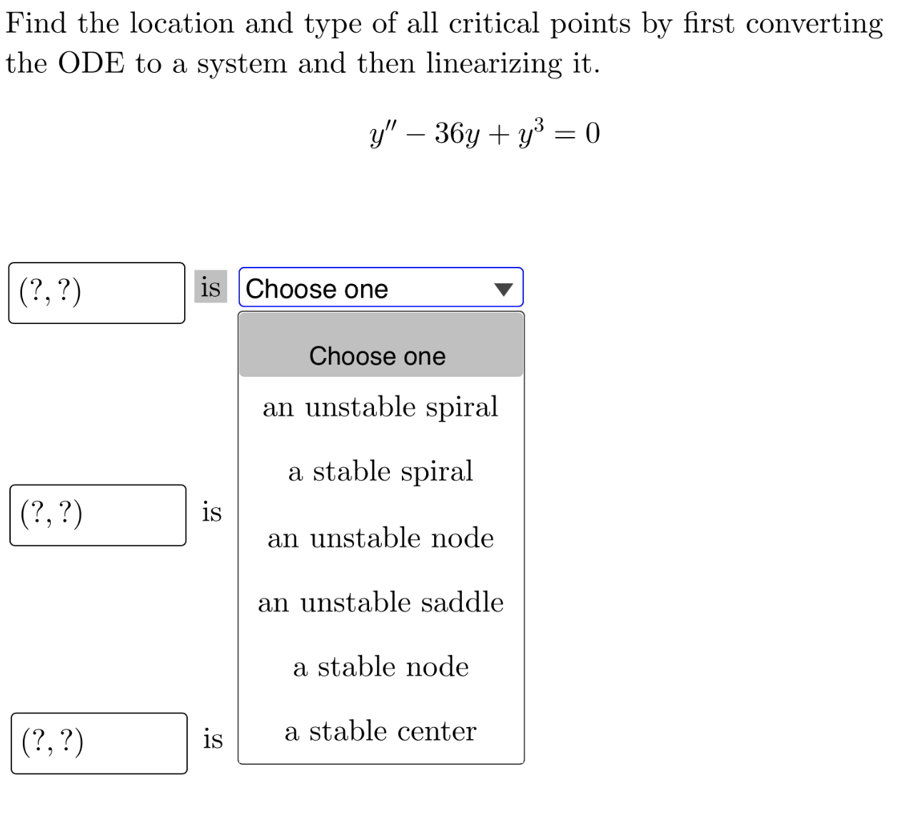 Solved Find the location and type of all critical points by | Chegg.com