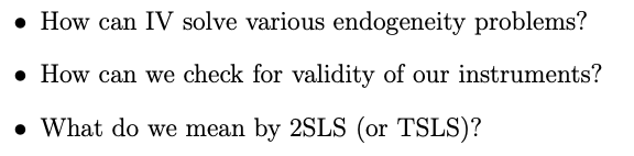 Solved • How can IV solve various endogeneity problems? • | Chegg.com