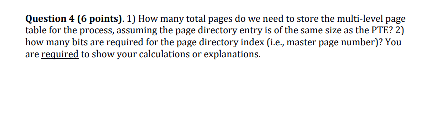 Solved Question 4 (6 points). 1) How many total pages do we | Chegg.com