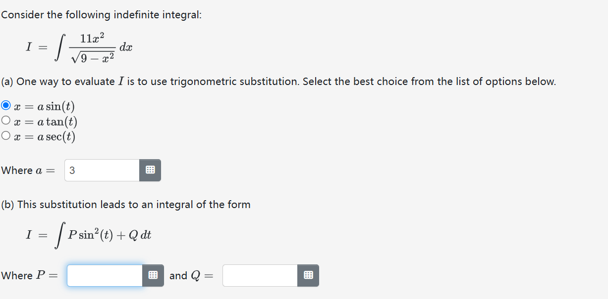 Solved Consider the following indefinite | Chegg.com