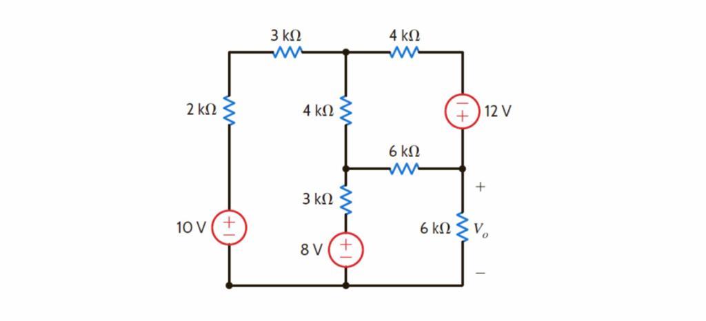 Solved Find the voltage Vo in the circuit by the method of | Chegg.com