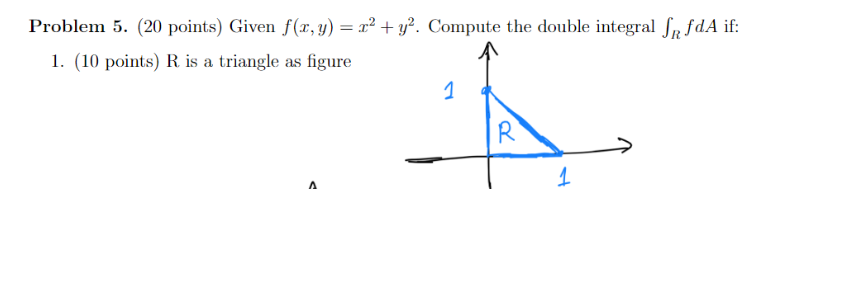 Solved Problem 5. (20 ﻿points) ﻿Given f(x,y)=x2+y2. ﻿Compute | Chegg.com