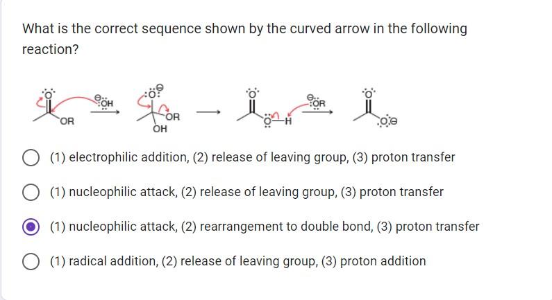 Solved What is the correct sequence shown by the curved | Chegg.com