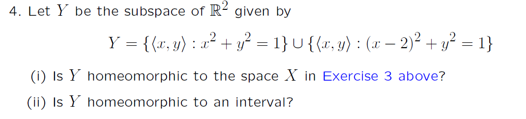 Solved 4. Let Y be the subspace of R2 given by | Chegg.com
