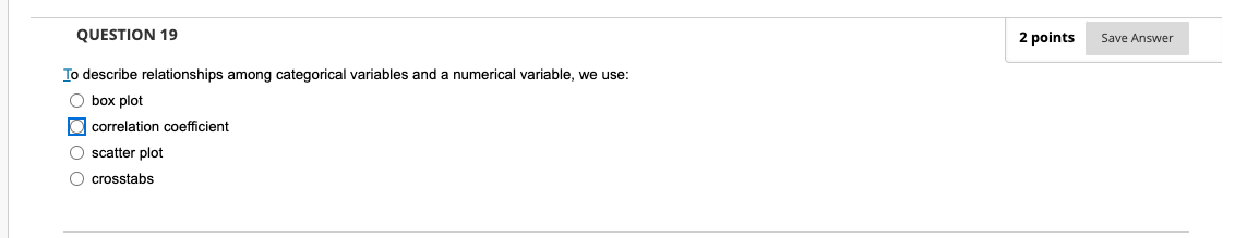 Solved Io describe relationships among categorical variables | Chegg.com