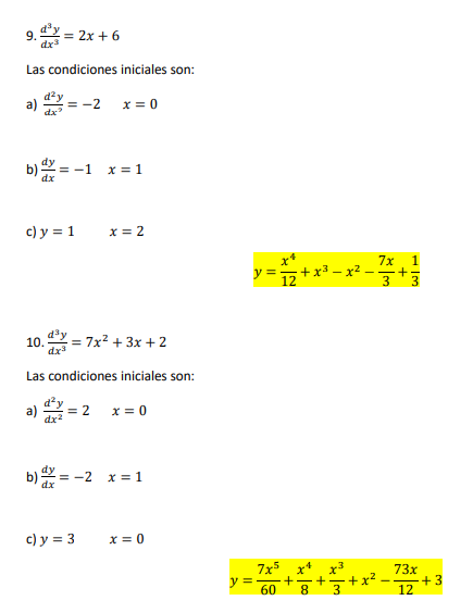 Solved 9.4** = 2x+6 Las condiciones iniciales son: a) = -2 x | Chegg.com