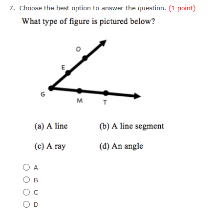 Solved 5. Choose the best option to answer the question. (1 | Chegg.com