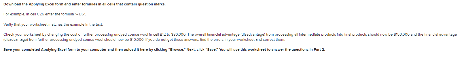 Download the Applylng Excel form and enter formulas | Chegg.com