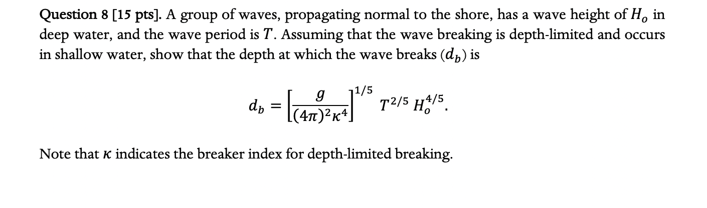 Solved Question 8 [15 pts]. A group of waves, propagating | Chegg.com