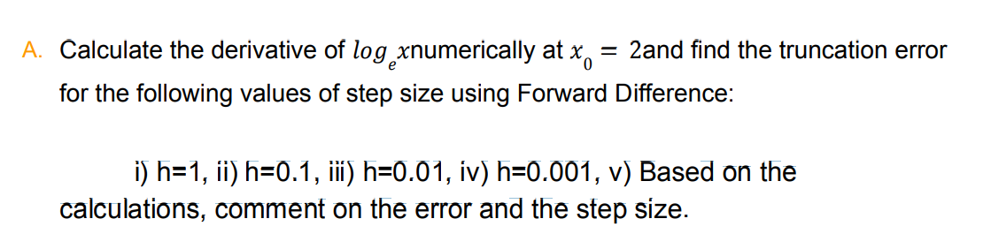 Solved This Topic Is From Numerical Differentiation From Chegg