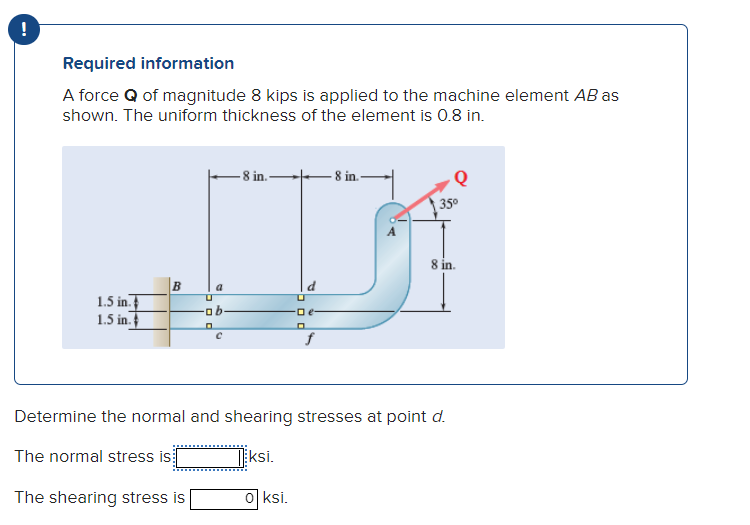 [Solved]: Required information A force ( mathbf{Q} ) of