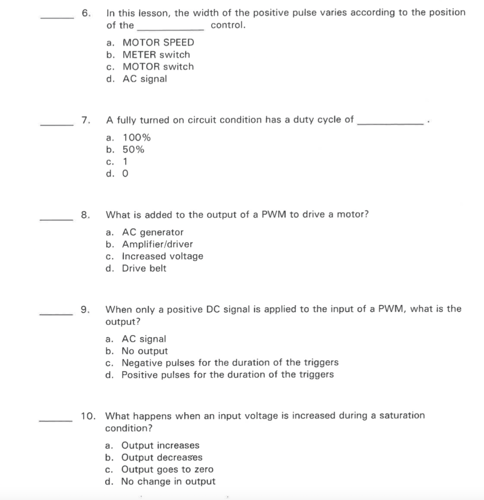 Solved 6. In this lesson, the width of the positive pulse | Chegg.com