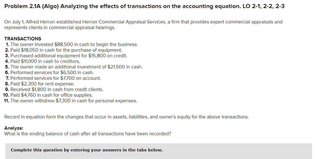 Solved Problem 2.1A (Algo) Analyzing the effects of | Chegg.com