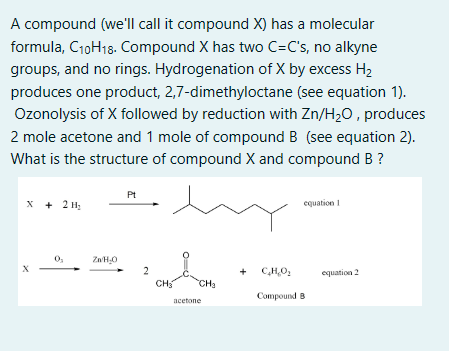 Solved A compound (we'll call it compound X) has a molecular | Chegg.com