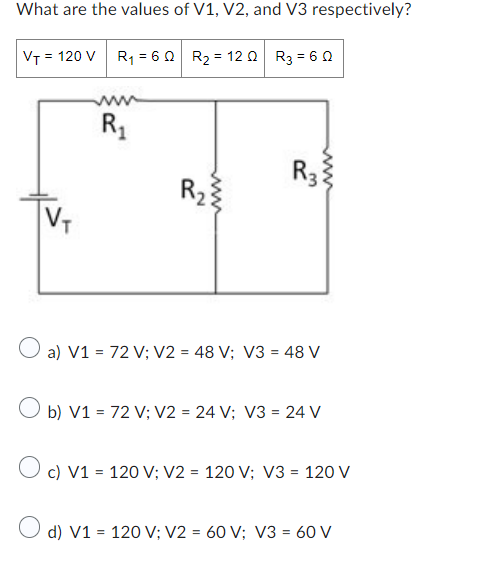 Solved What are the values of \\( \\mathrm{V} 1, | Chegg.com