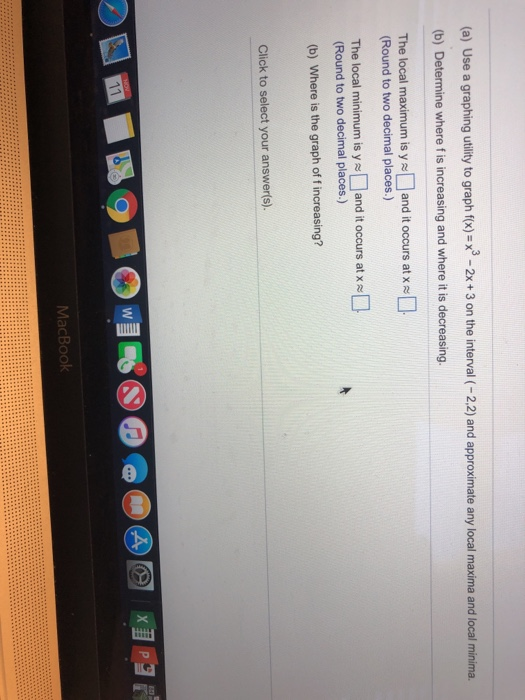 Solved (a) Use a graphing utility to graph fx)- x3 -2x +3 on | Chegg.com